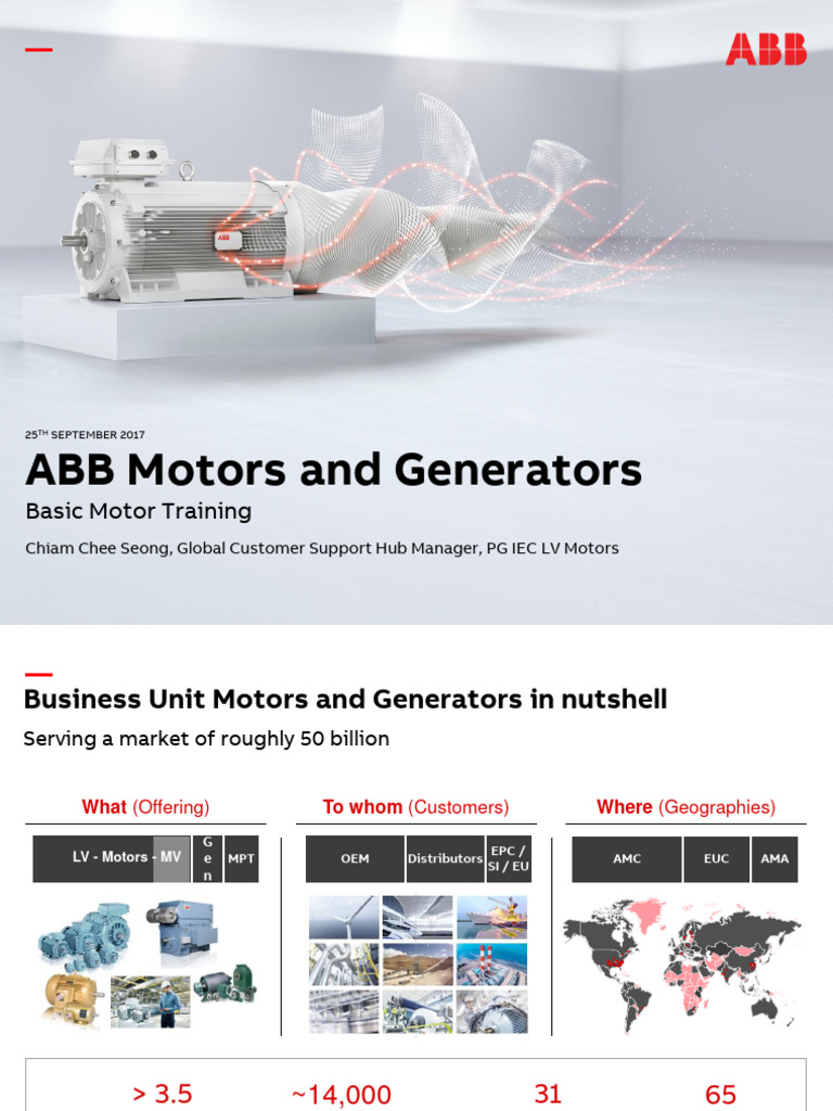 Motor Technical Training | PDF | Electric Motor | Bearing (Mechanical)