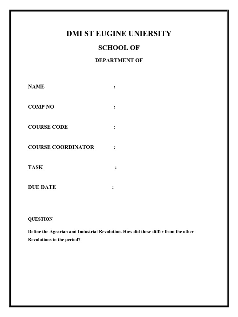 Agrarian and Industrial Revolution | PDF | Industrial Revolution ...
