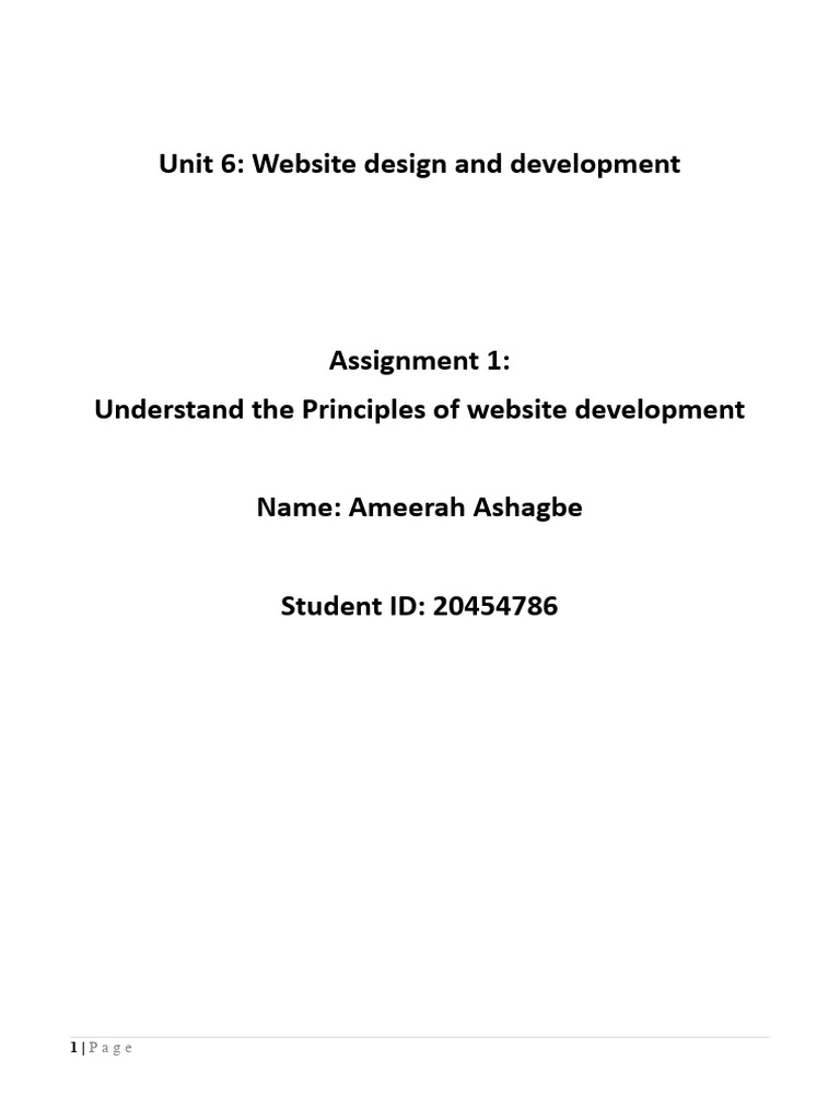 Unit 6 assignment 1 - word template (1) | Download Free PDF | Web ...