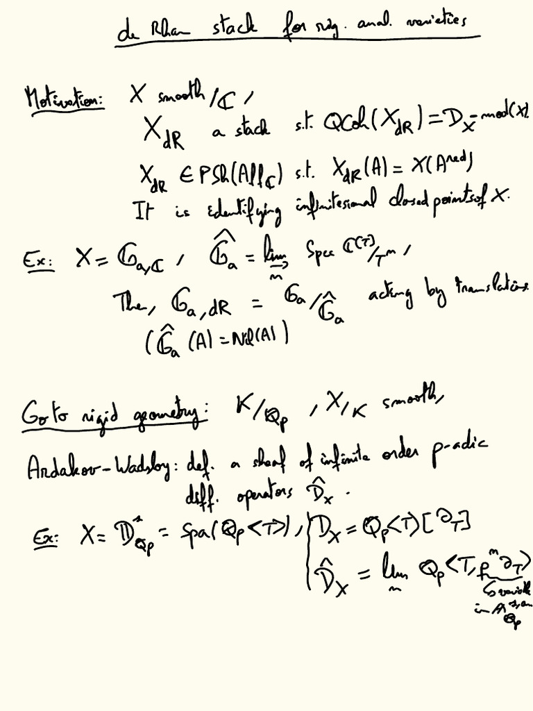 The de Rham Stack For Rigid Analytic Varieties | PDF