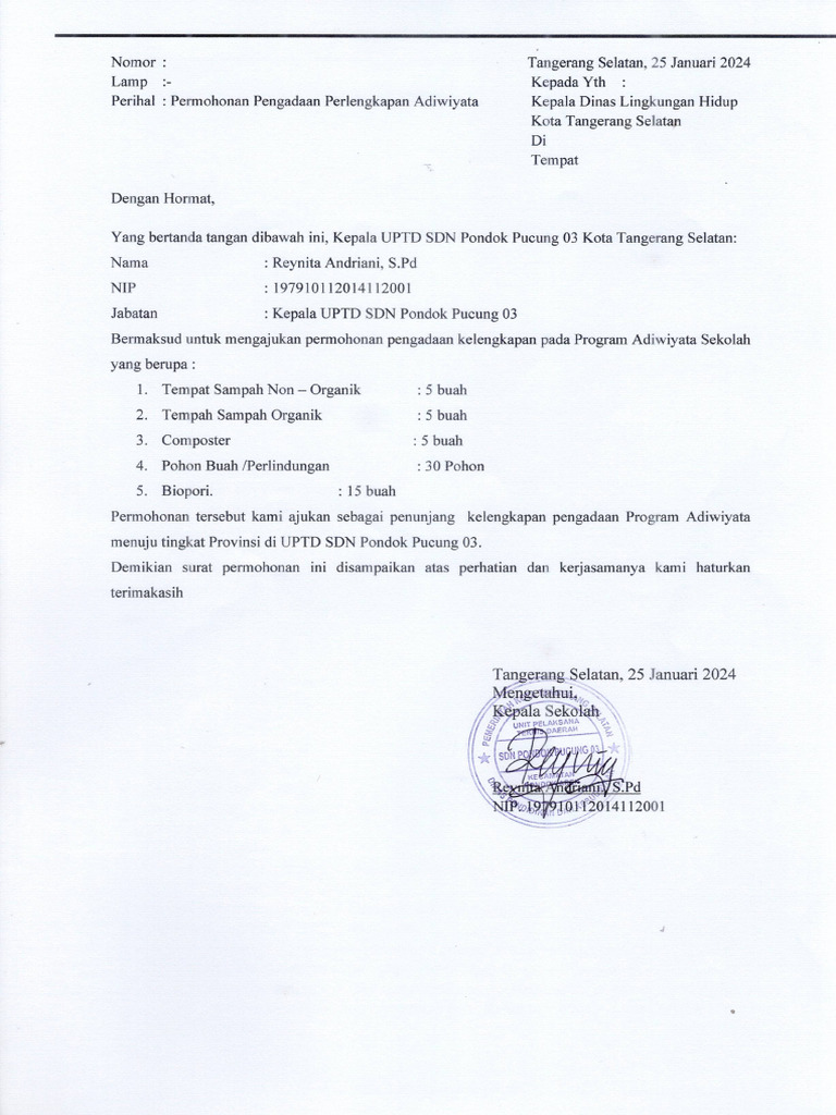 Permohonan LHK | PDF