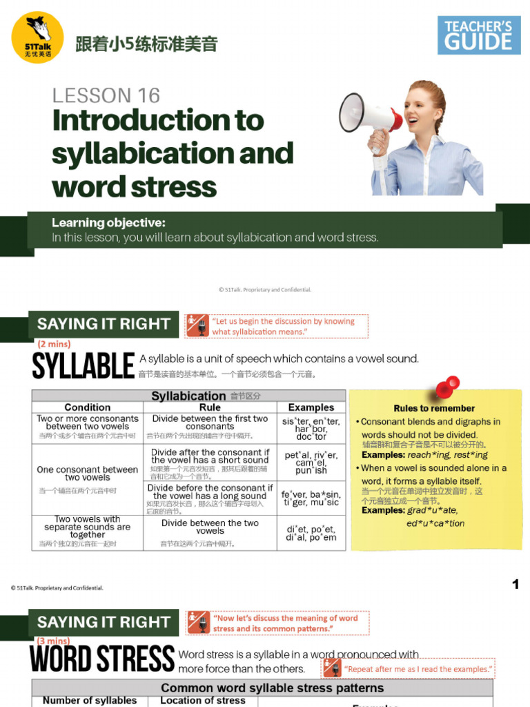 Syllabication and Stress | PDF