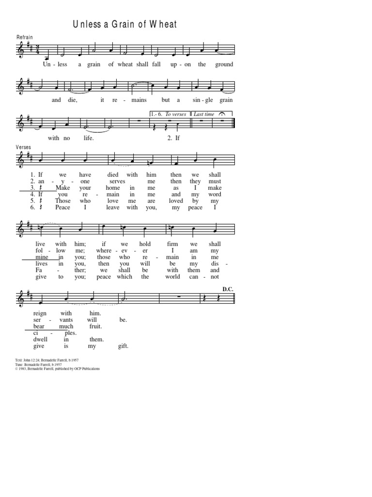 Unless A Grain of Wheat | PDF