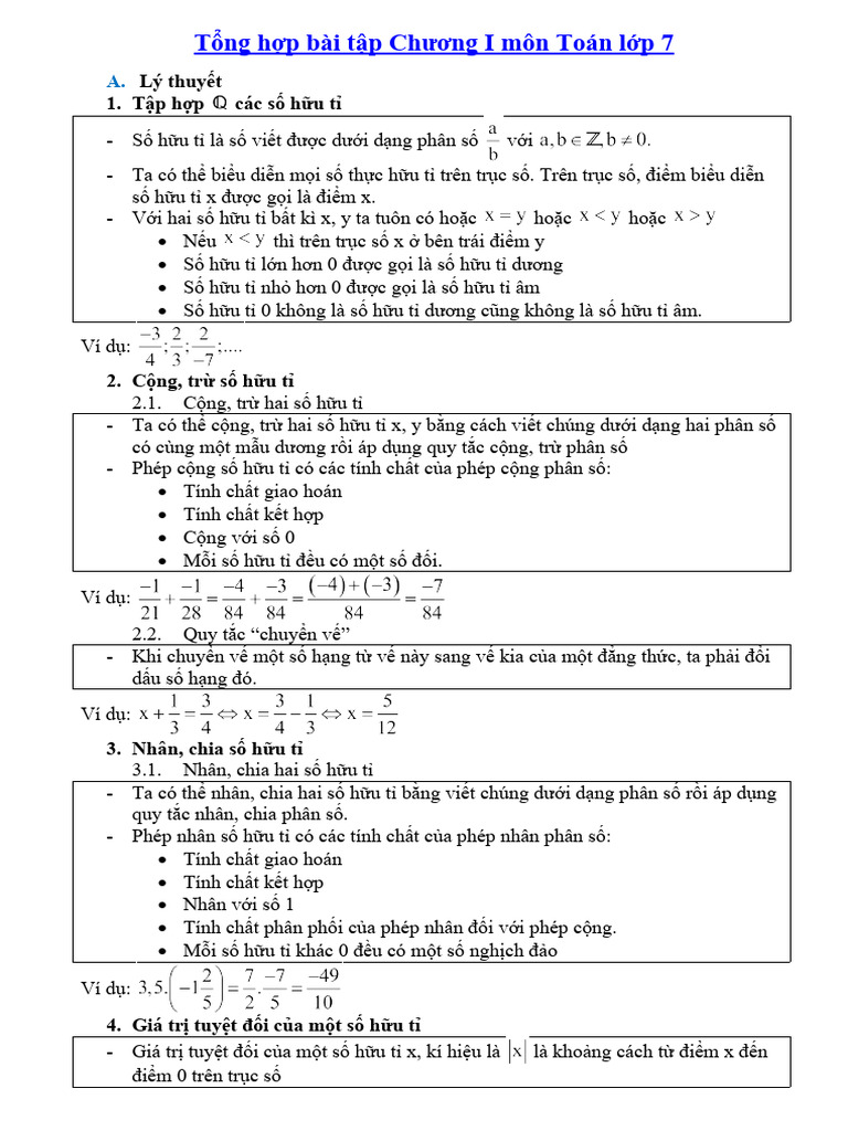 Cac Dan Bai Tap Ve So Huu Ti Lop 7 | PDF