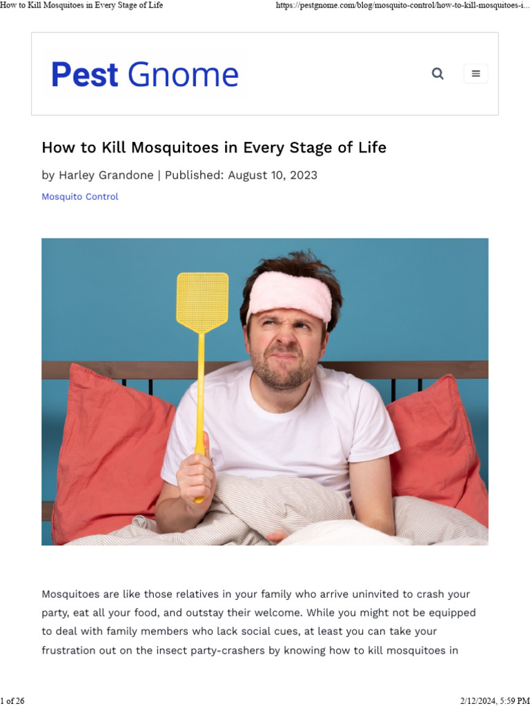 How To Kill Mosquitoes in Every Stage of Life | PDF | Pupa | Mosquito