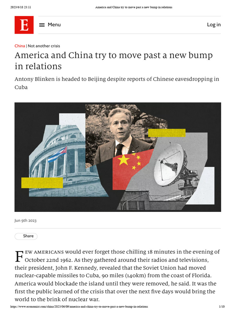 America and China Try To Move Past A New Bump in Relations | PDF ...