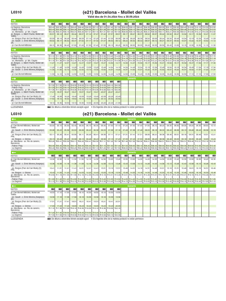 Timetable | PDF