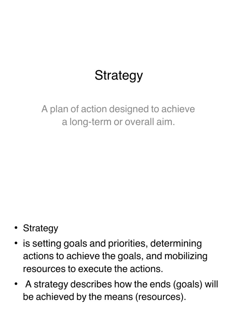 Strategy | PDF