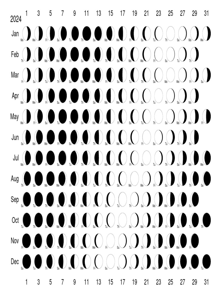 Moon Phases 2024 | PDF