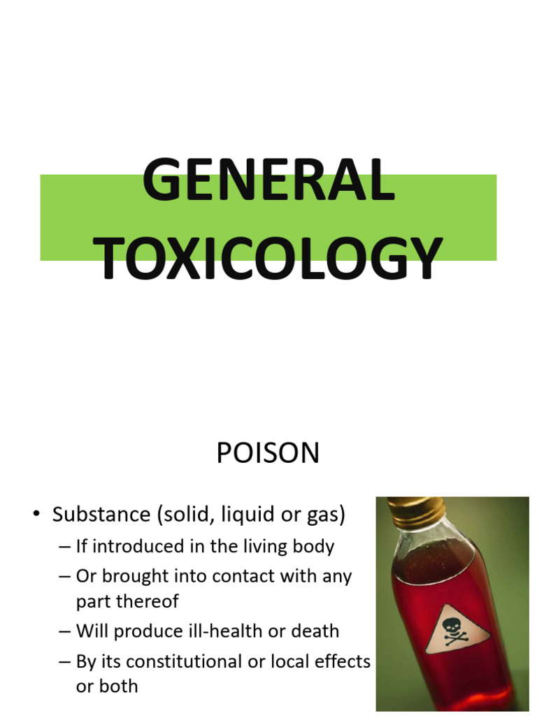 2. General Toxicology | Download Free PDF | Toxicology | Poison