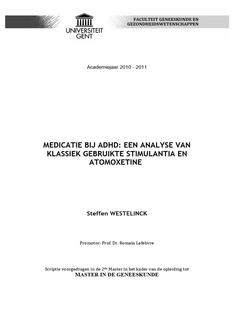 Medicatie Bij Adhd | PDF
