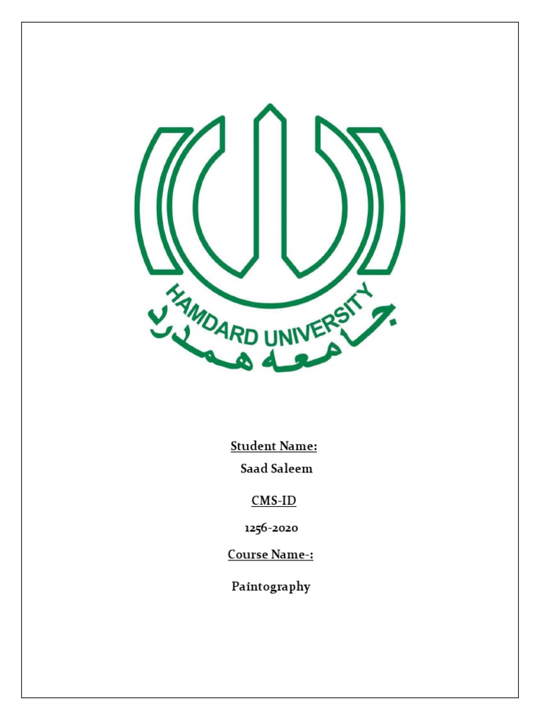 ASSIGNMENT Paintography by Saad Saleem | PDF | Impressionism | Modern Art