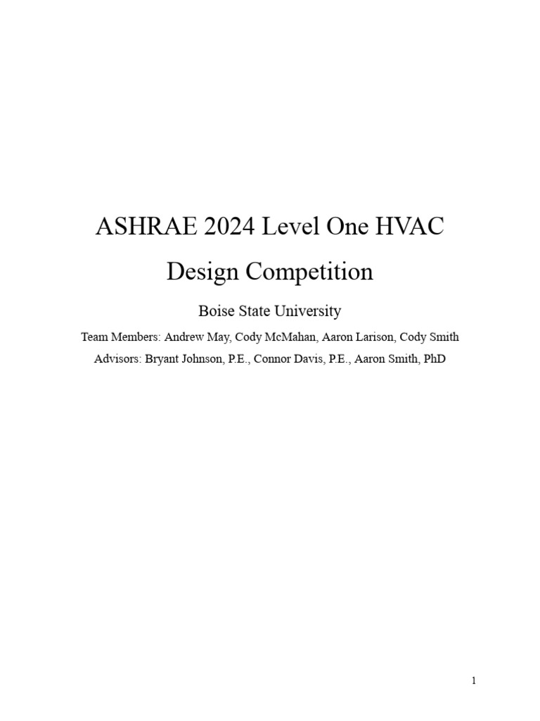 BoiseStateUniversity_ASHRAE_HVAC Design Calculations | Download Free ...