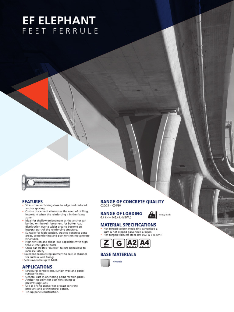 Elephant Feet Ferrule Specifications | PDF | Prestressed Concrete ...