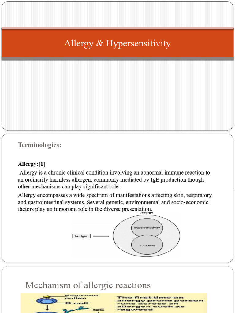 Allergy Hypersensitivity | Download Free PDF | Allergy | Immune System