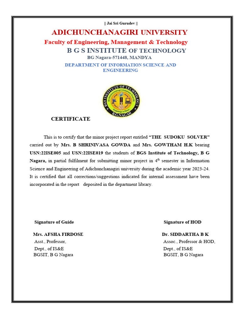 Technical Seminar Certificate Page (2.1) | PDF