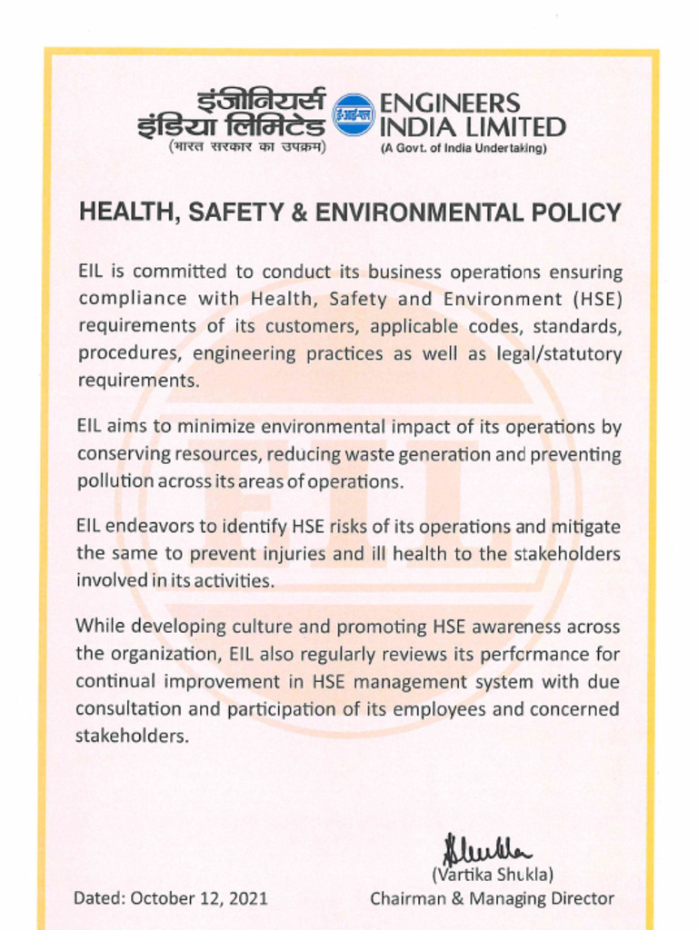 HSE Policy | PDF
