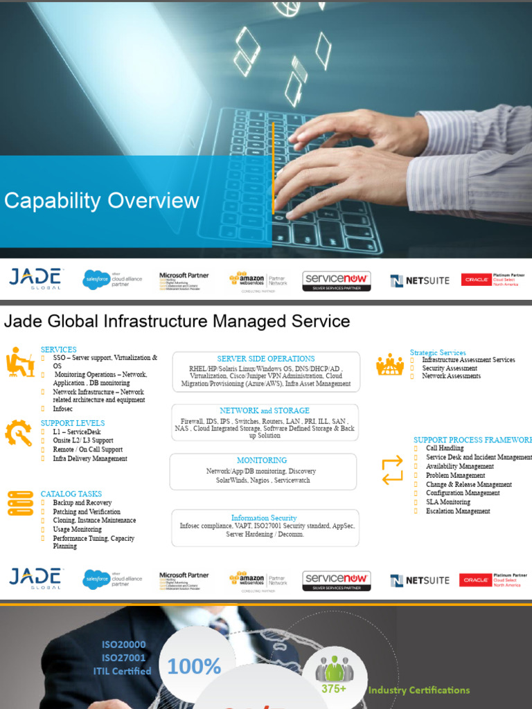 Jade Global Infra Managed Services Capabilities | PDF | Cloud Computing ...
