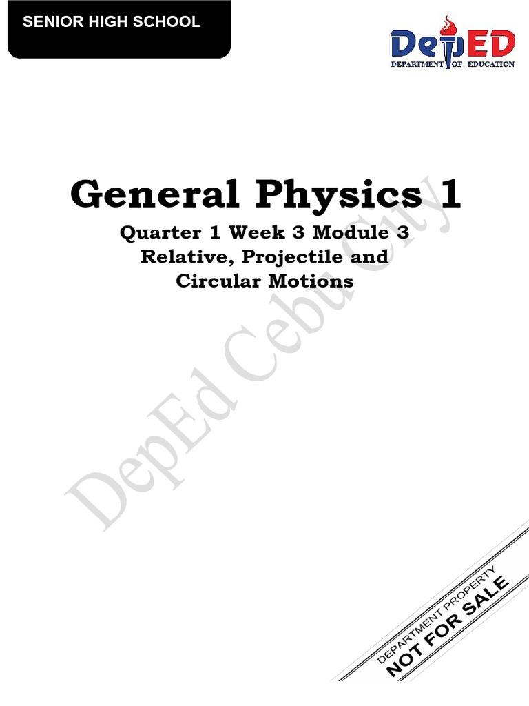 Quarter1 Week3 Module3 GENERAL-PHYSICS RELATIVE-MOTION PDF | PDF | Acceleration | Euclidean Geometry