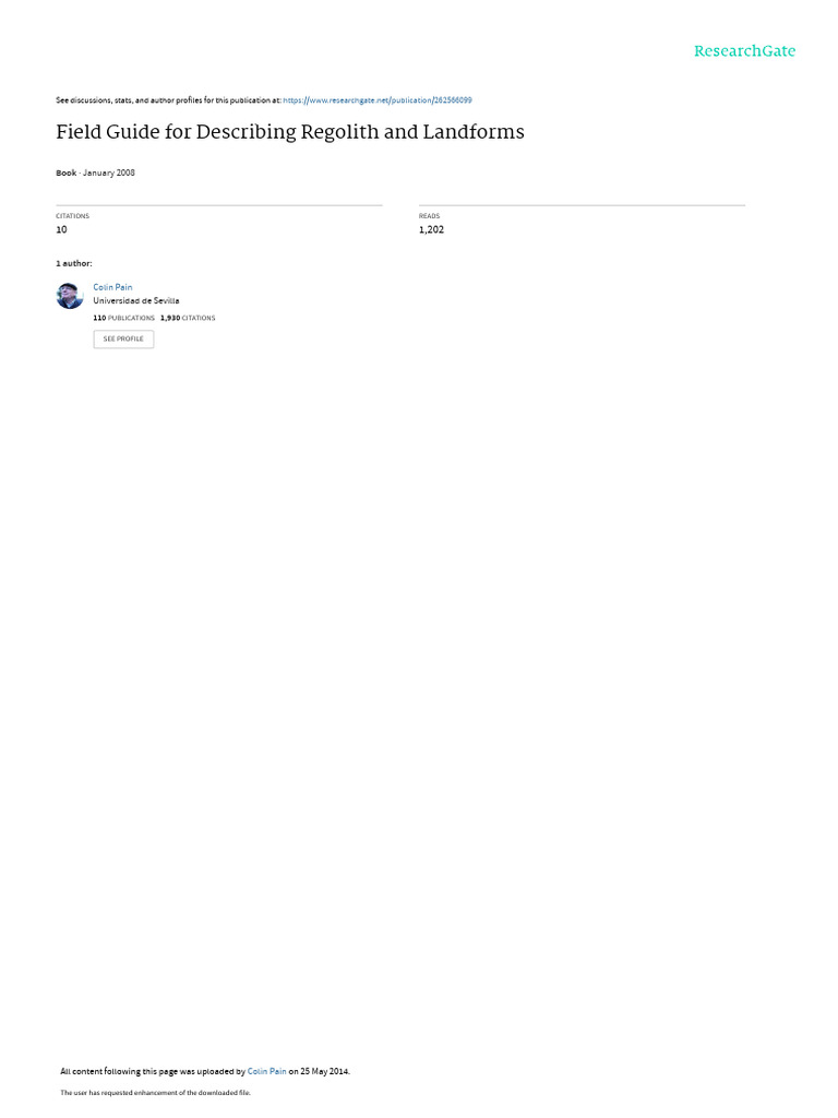 Regolith Description Methods | PDF | Sediment | Igneous Rock