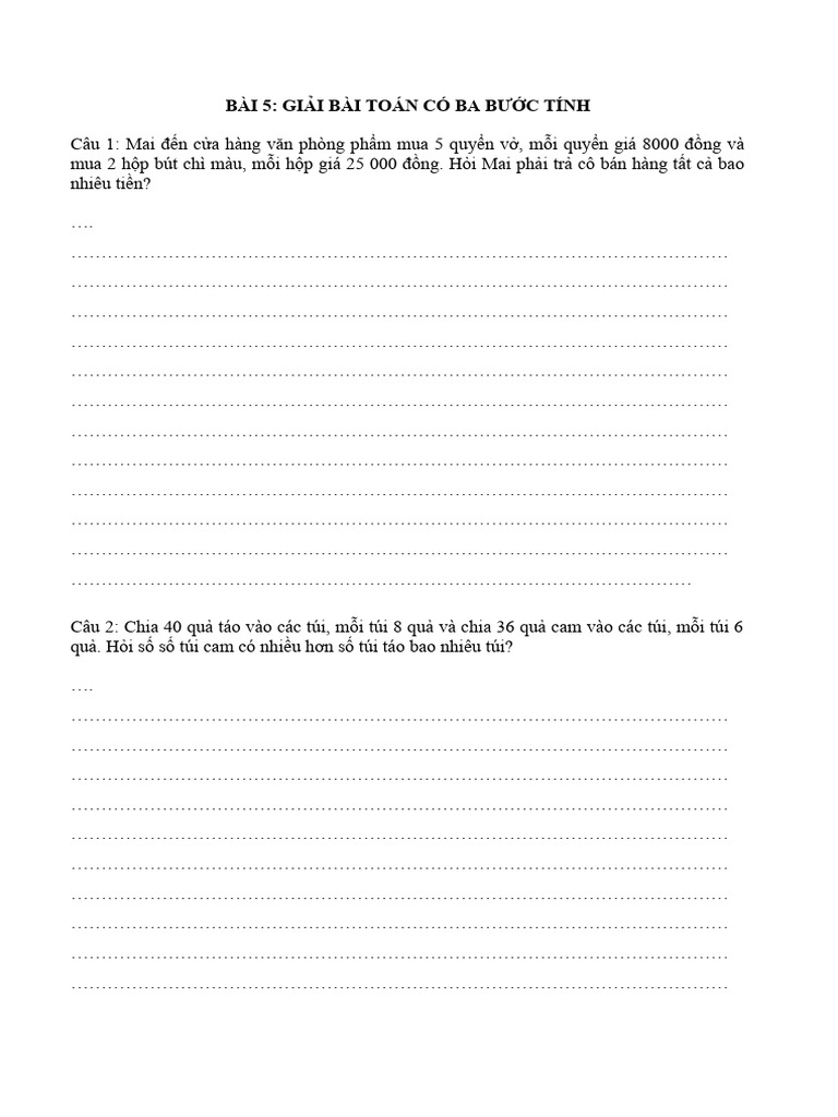 Bài 5 - Phép Tính Có 3 L I Gi I | PDF