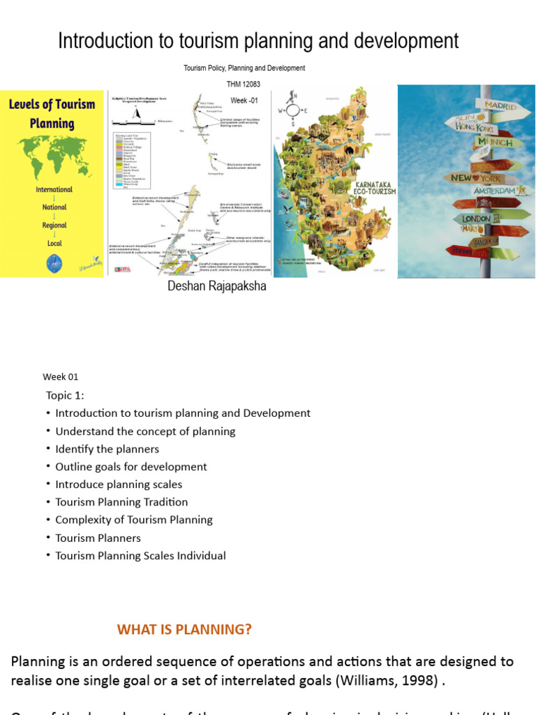 Introduction Tourism Planing | PDF | Tourism | Planning