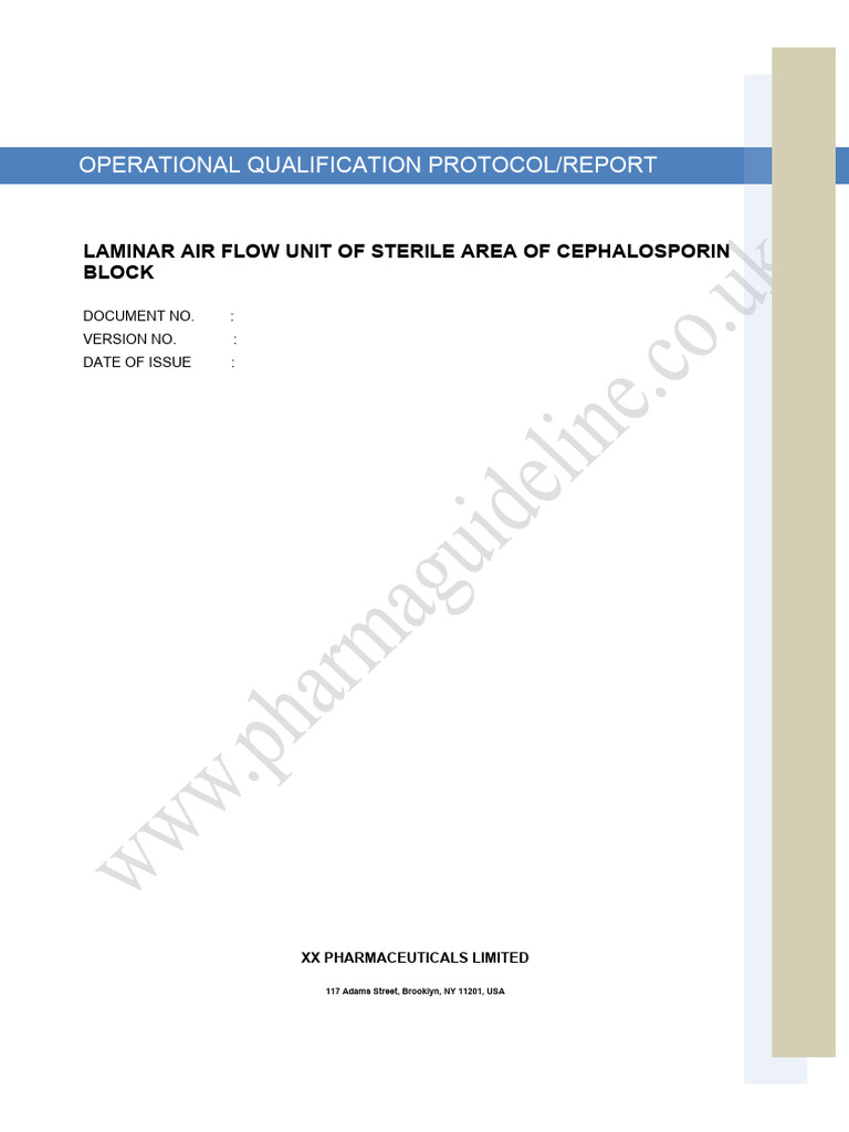 2.0 Laminar Air Flow Operational Qualification | Download Free PDF ...