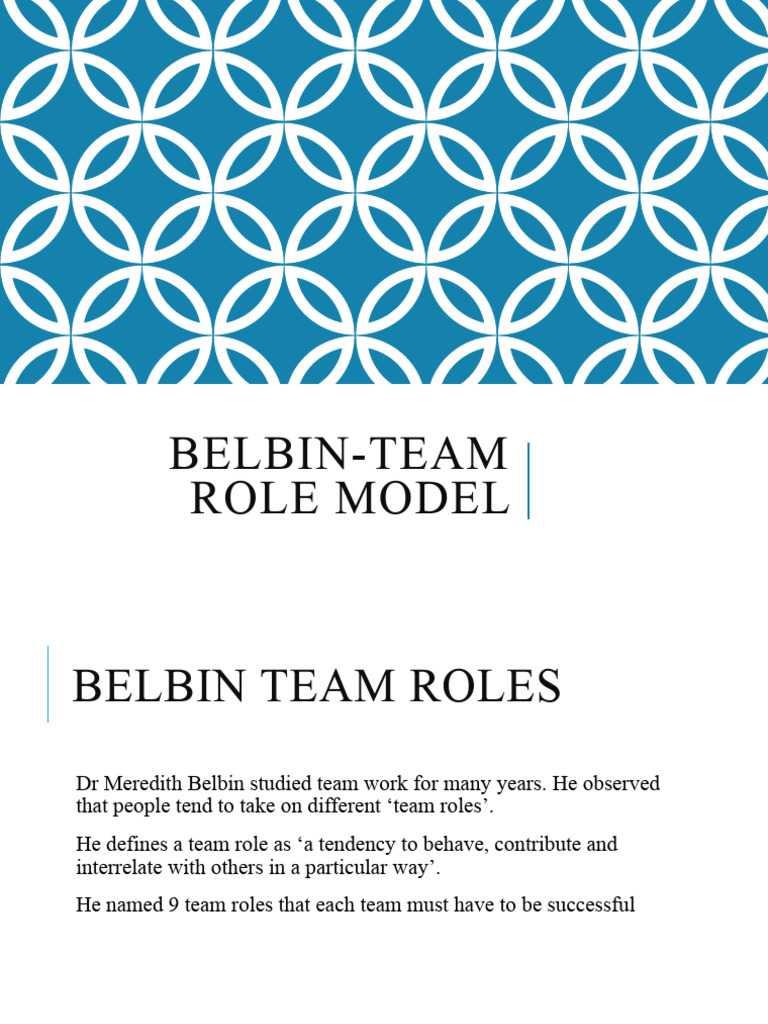 Belbin-Team Role Model | PDF | Organizational Behavior | Social Psychology