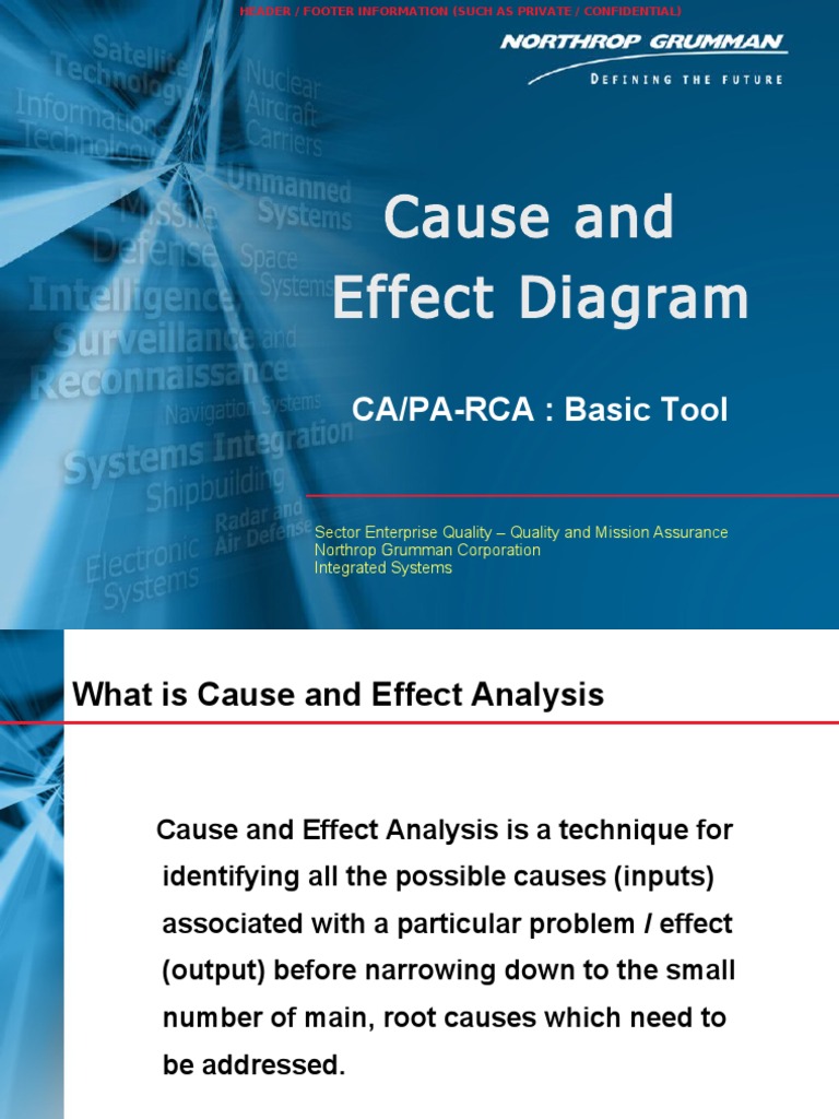 Cause and Effect Diagram: CA/PA-RCA: Basic Tool | PDF | Causality ...