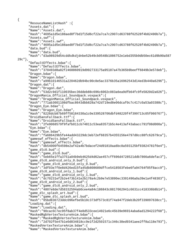 Resource File Hashes and Names List | PDF | Computers