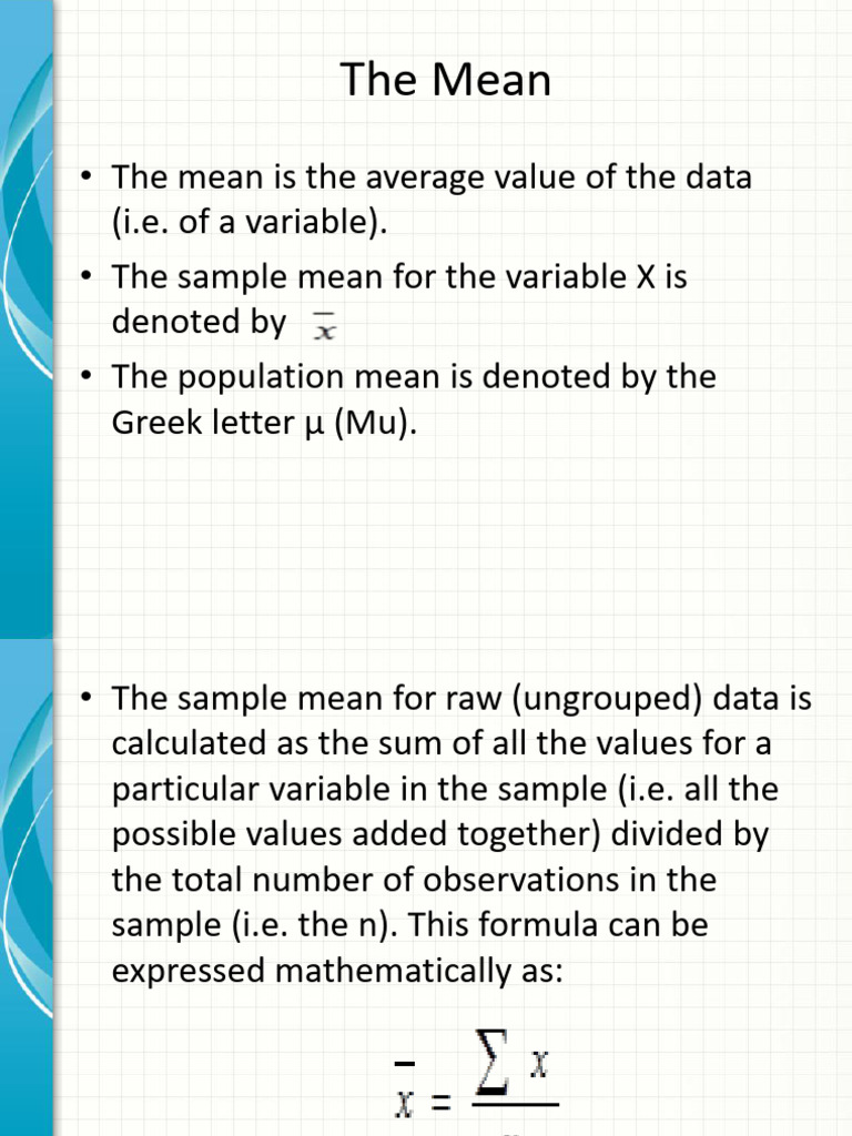 Lecture3B_slides | Download Free PDF | Mean | Arithmetic Mean