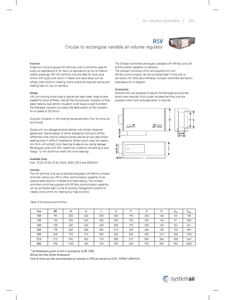 VAV selection | Download Free PDF | Manufactured Goods