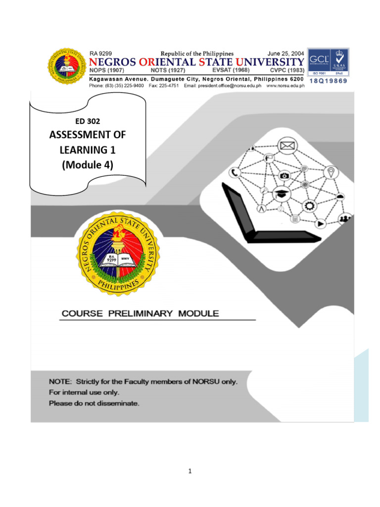 Assessment-of-Learning-I-Module-4 final (1) | PDF | Mean | Educational Assessment