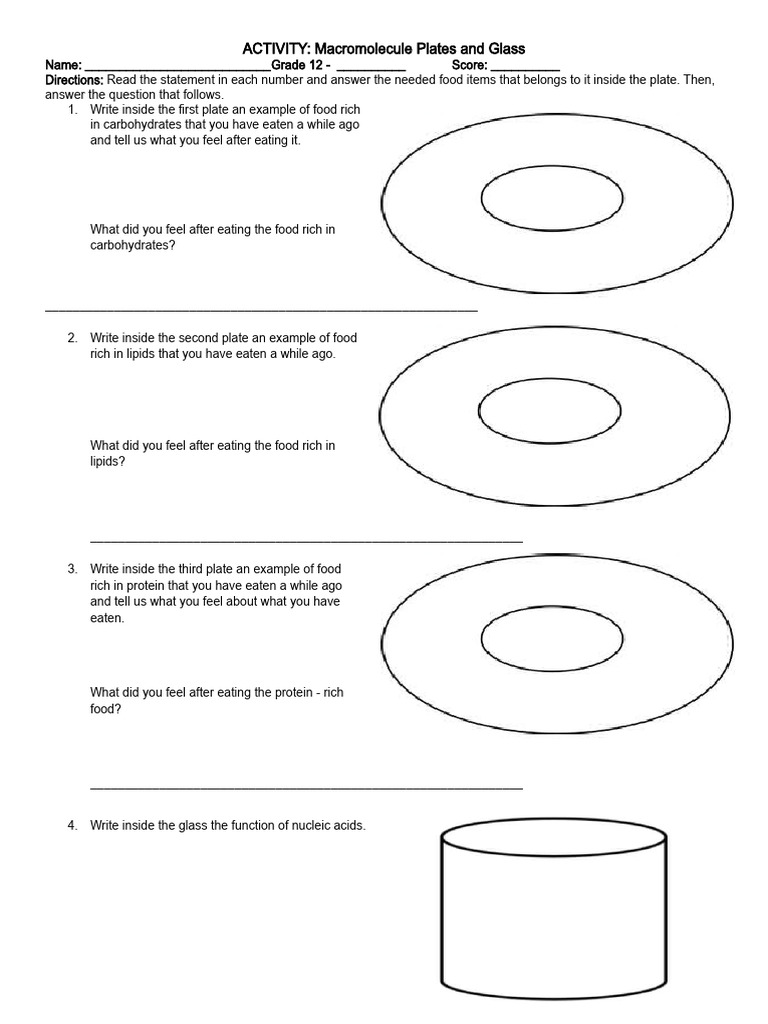 Macromolecule Food Activity | PDF | Macromolecules | Foods
