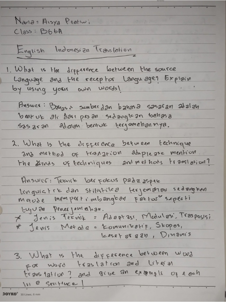 Aisya Pratiwi (English Translation) | PDF