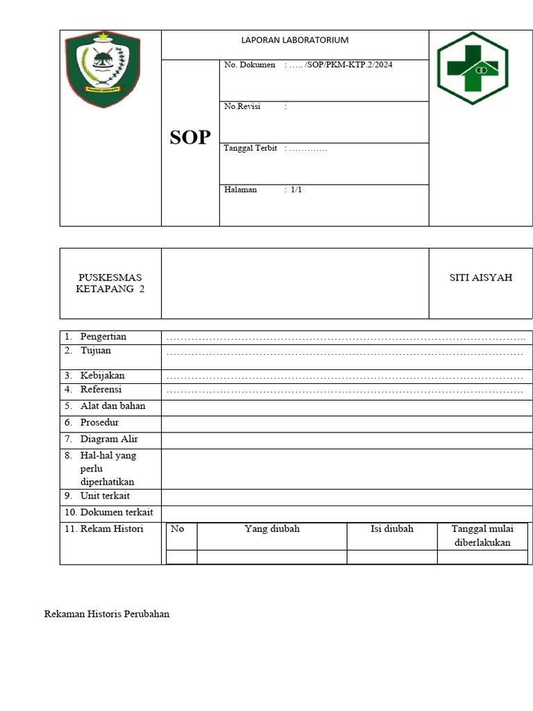 Format Sop Fix | PDF