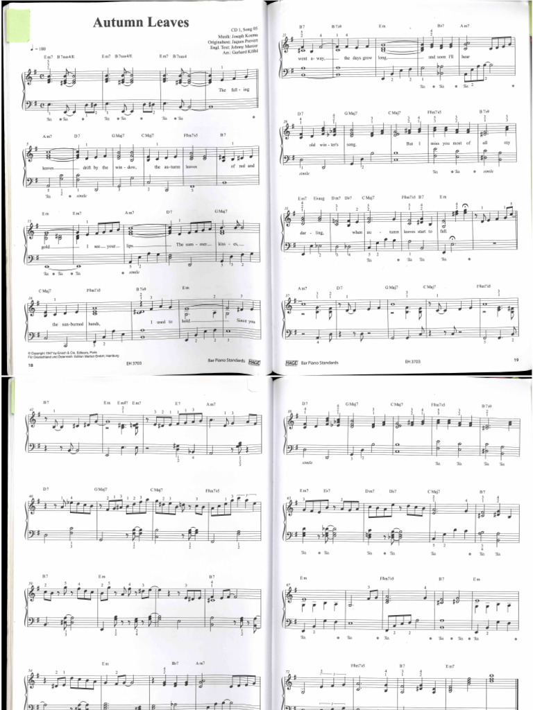 Autumn Leaves Pdf