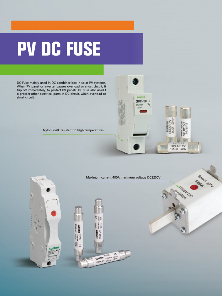 Datasheet - Suntree DC MCB and Fuse | PDF