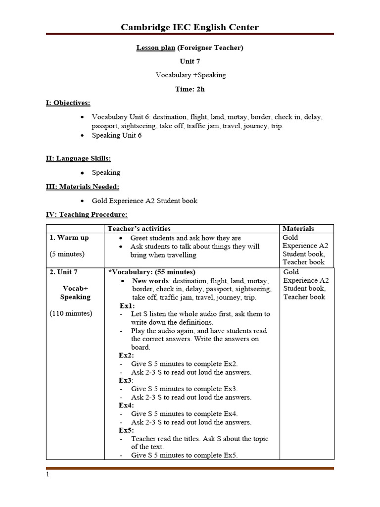 Unit 7 Vocabulary and Speaking Skills | PDF | Vocabulary | Applied ...