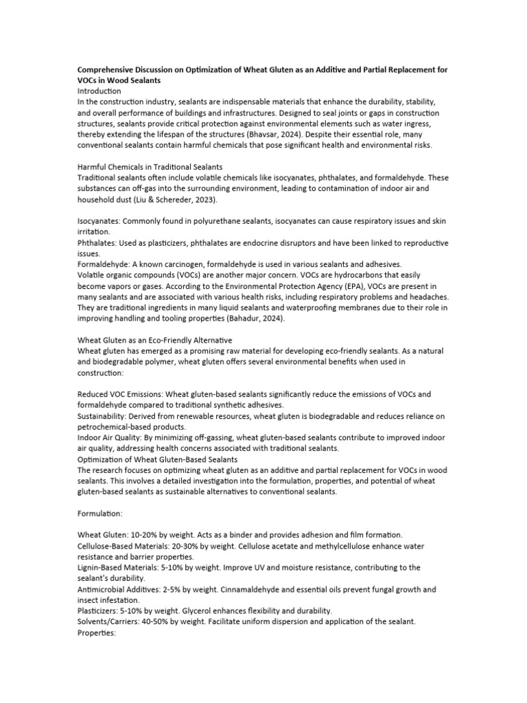 wheat gluten research notes | PDF | Strength Of Materials | Volatile ...