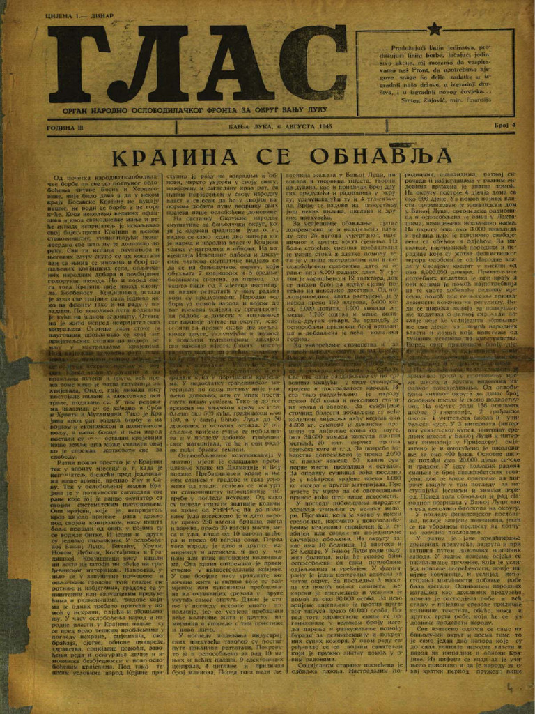 Glas Srpske 19450806 | PDF