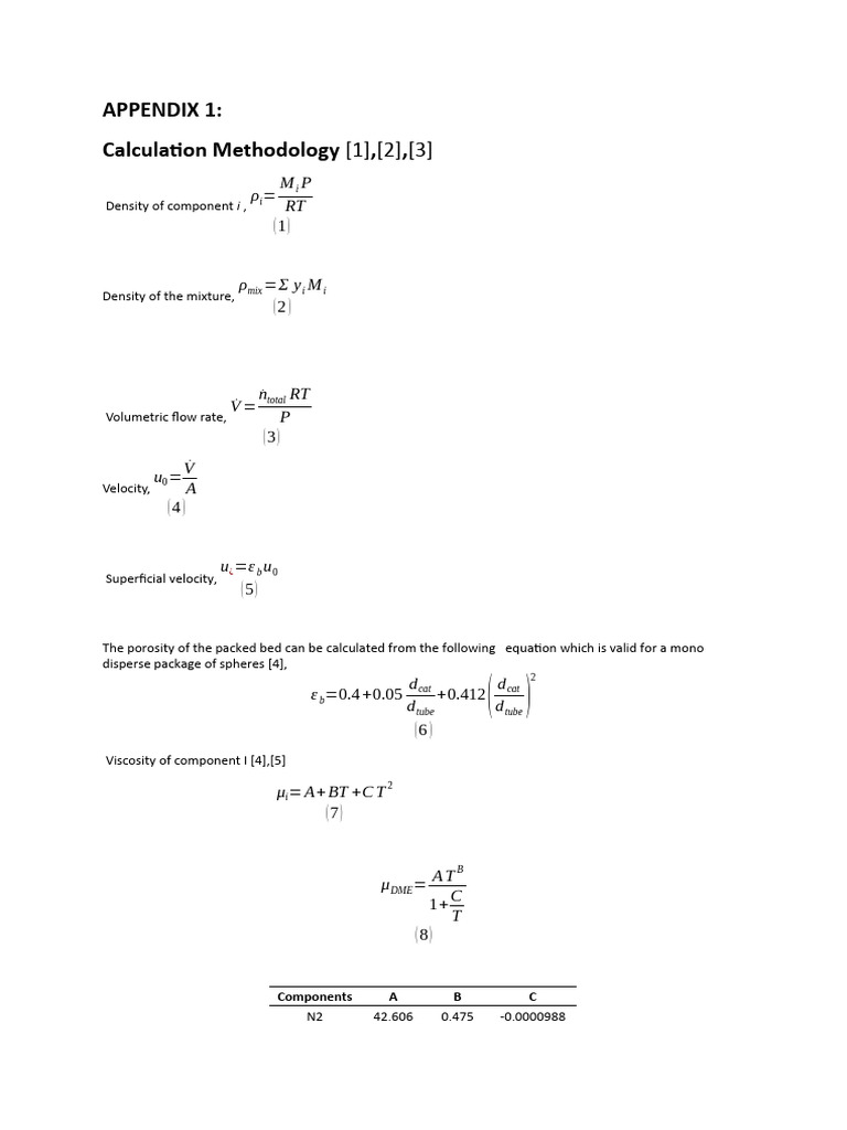 Appendix 1 | PDF | Chemical Engineering | Applied And Interdisciplinary Physics