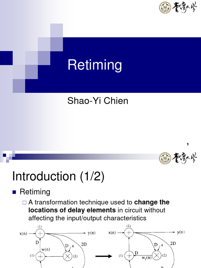 4 Retiming | Download Free PDF | Combinatorics | Computer Engineering