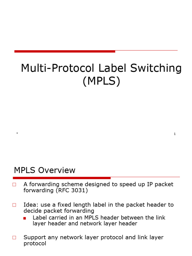 Multi-Protocol Label Switching (MPLS) | PDF | Networking | Multiprotocol Label Switching