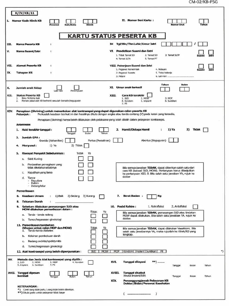 Kartu Psrta KB Dpan | PDF