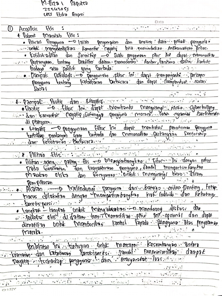 UTS - Etika Profesi - M Rizal Saputra - 22343055 | PDF