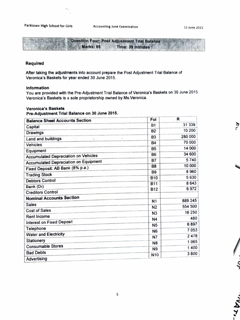 Adjustments & Post Adjustment Trial Balance | PDF | Financial Services ...