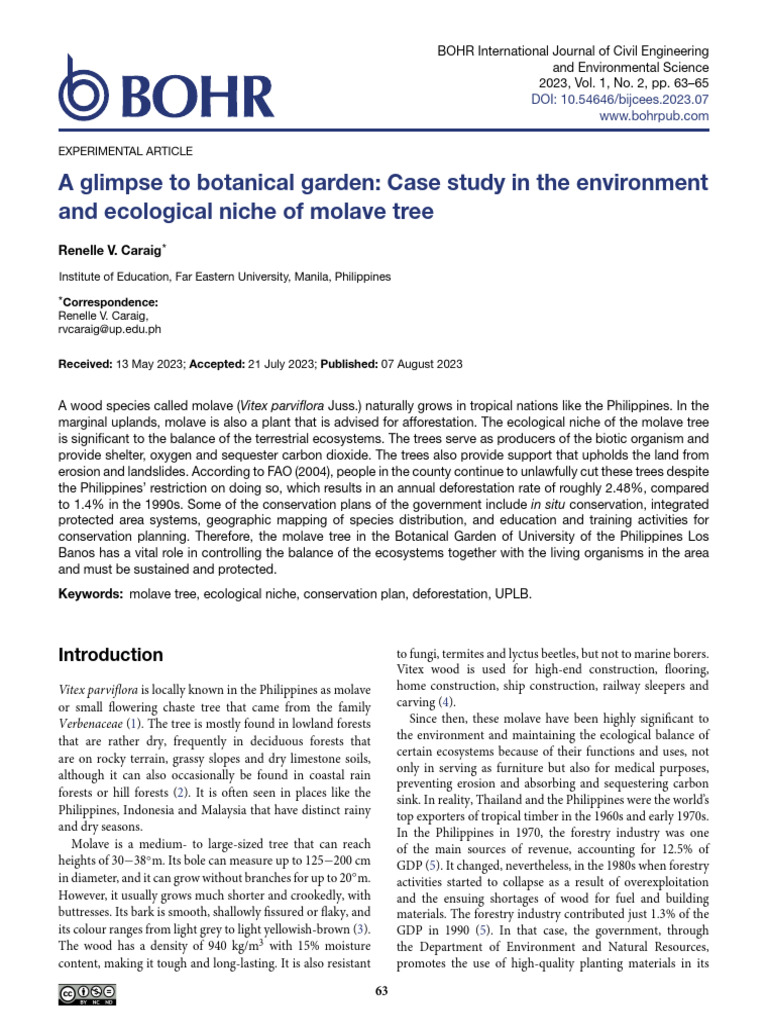 A glimpse to botanical garden: Case study in the environment and ...