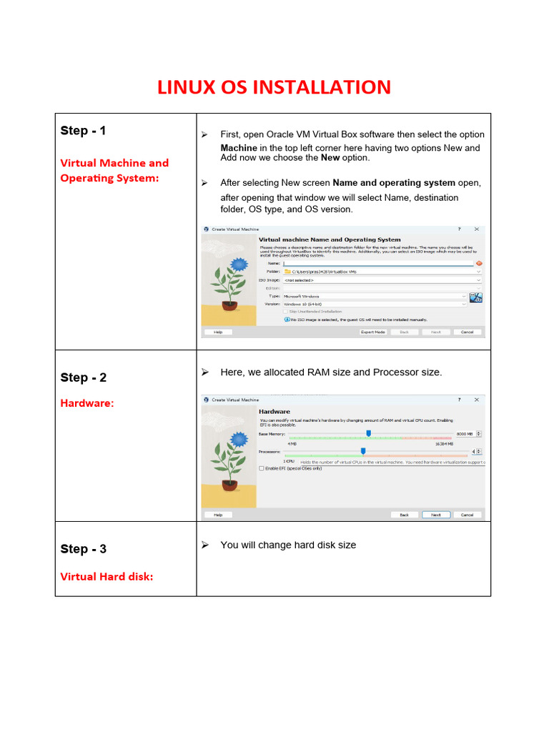 Linux Os Installation | PDF | Operating System | Virtual Machine