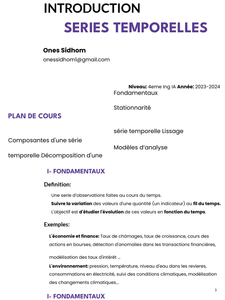 Serie Temporelle 1 | PDF | Surveillance | Moyenne mobile